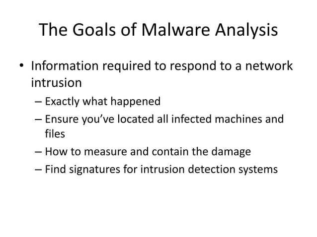 Practical Malware Analysis: Ch 0: Malware Analysis Primer & 1: Basic Static Techniques | PPTX ...