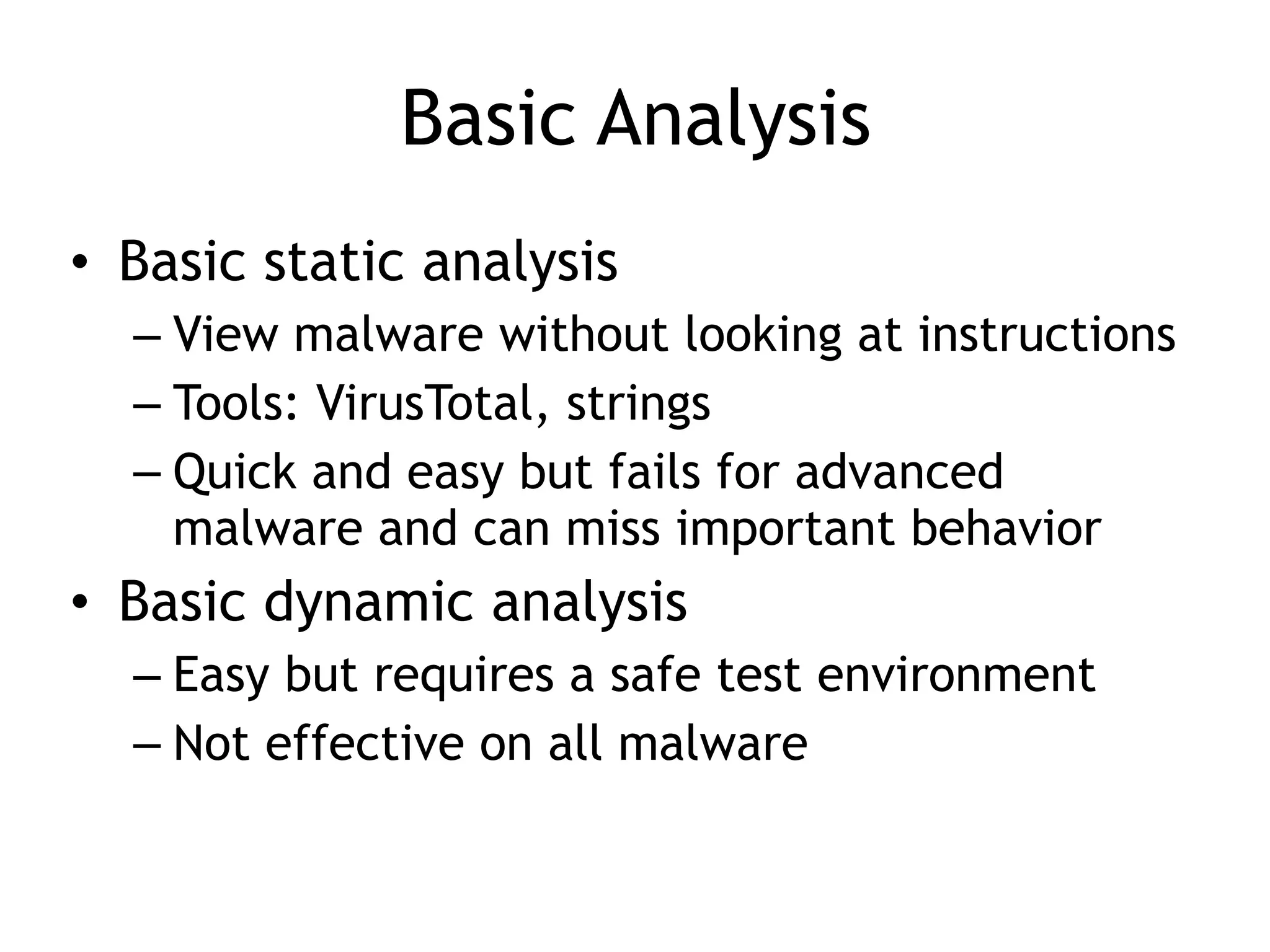 CNIT 126 Ch 0: Malware Analysis Primer & 1: Basic Static Techniques | PDF