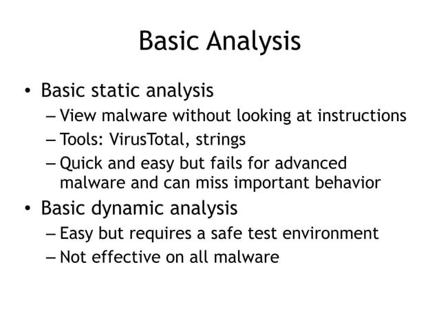 Cnit 126 Ch 0: Malware Analysis Primer & 1: Basic Static Techniques | Pdf