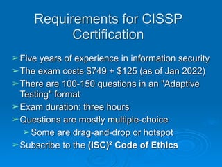 Introduction: CISSP Certification | PDF
