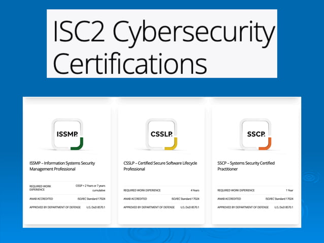 Introduction to the Class & CISSP Certification | PPT