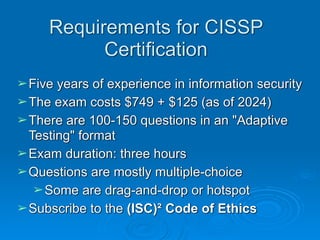 Introduction to the Class & CISSP Certification | PPT