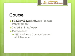 Ch0 se423 outline | PPT