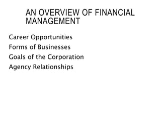 financial Management overview intro.... | PPTX