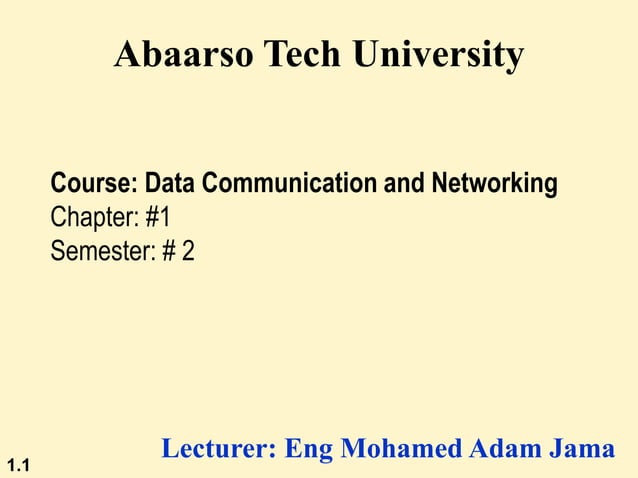 ch01- Data Communication and Computer Networks | PPT