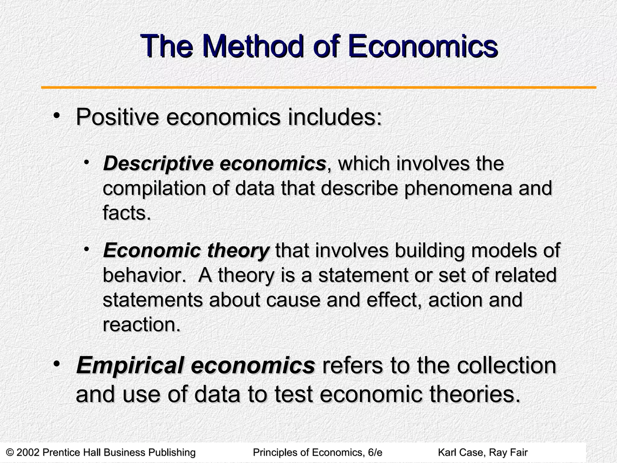 The Scope and Method of Economics | PPT