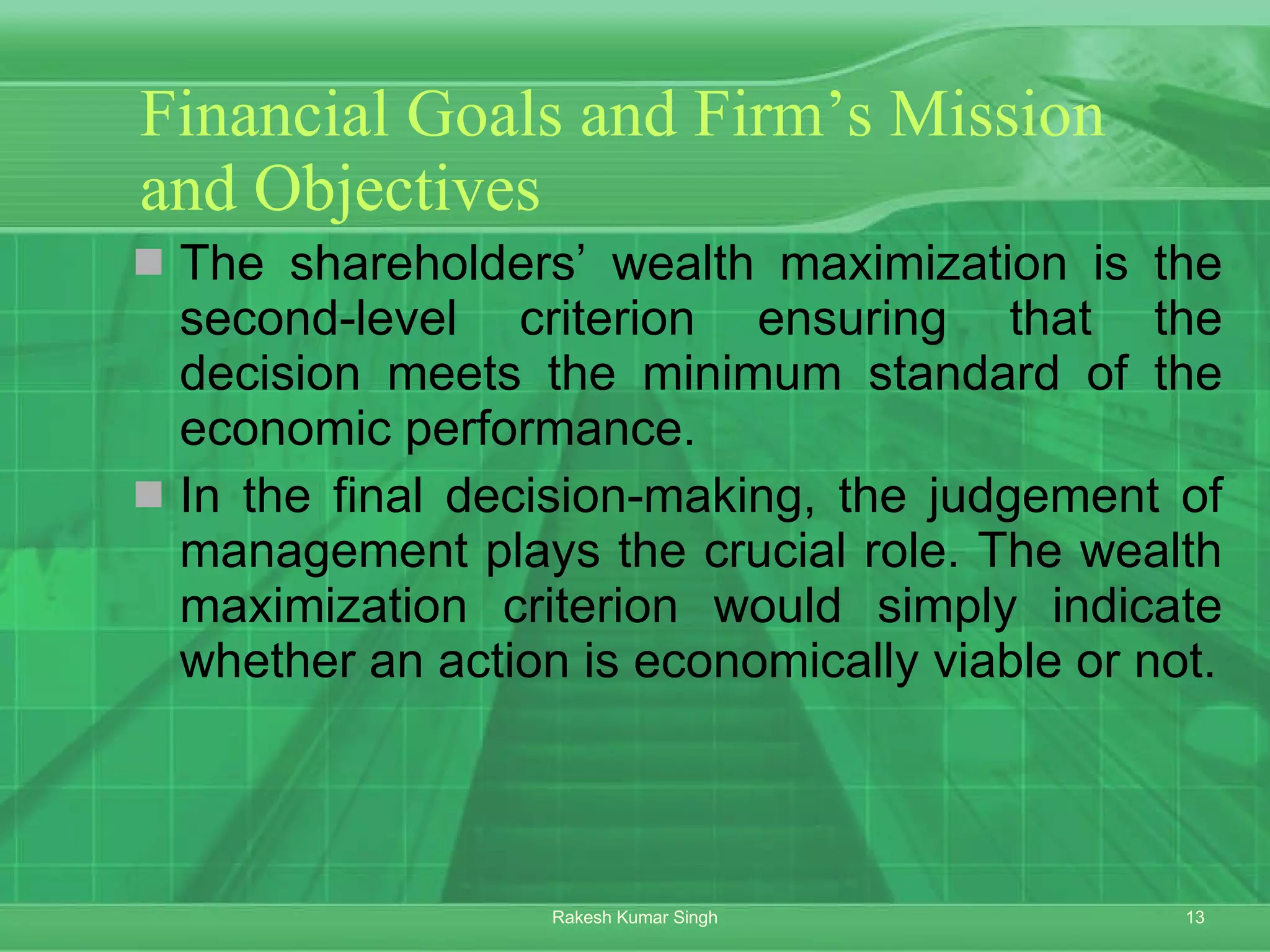 Financial Management chapter-1 | PPT | Business Accounting & Finance | Business
