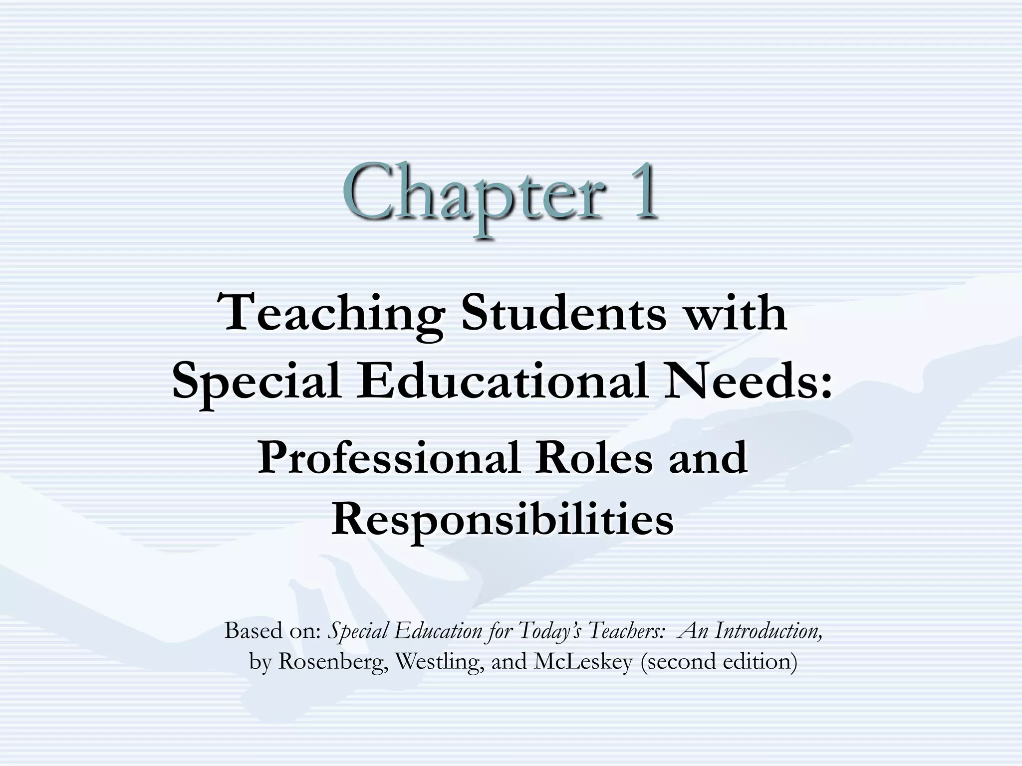 Chapter 1: Introduction to Special Education | PPTX
