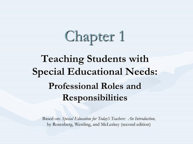 Chapter 1: Introduction to Special Education | PPTX | Special Education ...