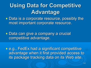 data as the new corporate resource | PPT