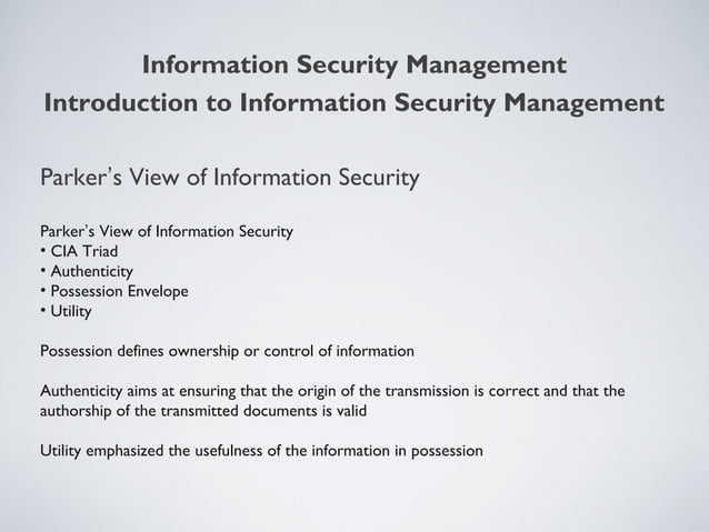 Information Security Management.Introduction | PPT