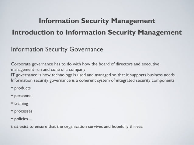 Information Security Management.Introduction | PPT