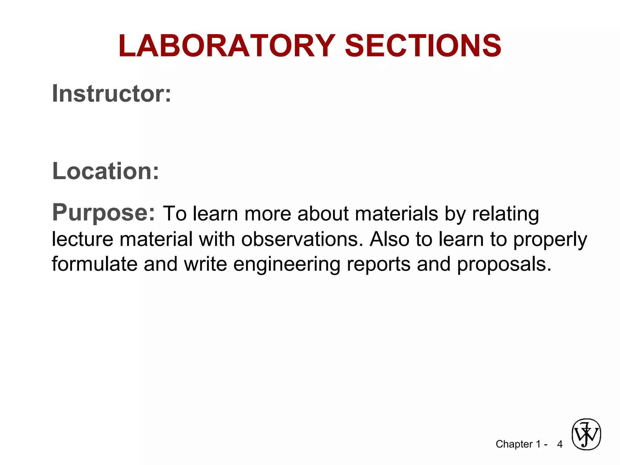 Introduction to Materials Science & Engineering | PPT
