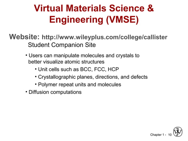 Introduction to Materials Science & Engineering | PPT