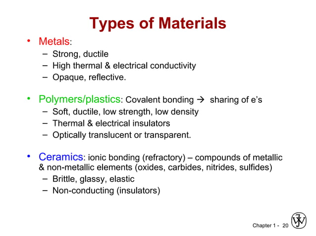 Introduction to Materials Science & Engineering | PPT