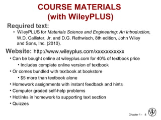 Introduction to Materials Science & Engineering | PPT