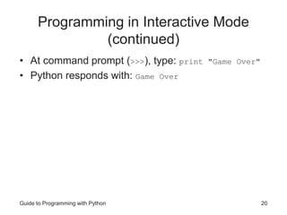 Python Programming | PPT
