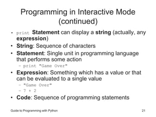 Python Programming | PPT