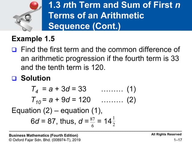 Chapter 1 Arithmetic and Geometric sequences | PPT | Homework and Study ...