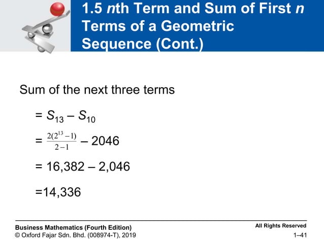 Chapter 1 Arithmetic and Geometric sequences | PPT | Homework and Study ...