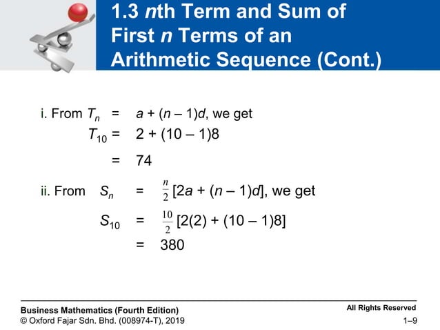 Chapter 1 Arithmetic and Geometric sequences | PPT | Homework and Study ...