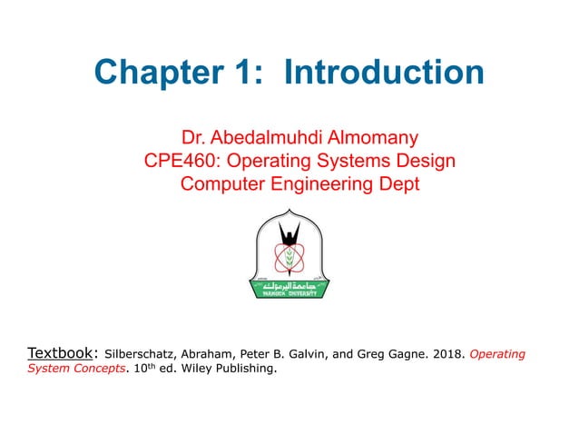 ch01.ppt | Operating Systems | Computer Software and Applications