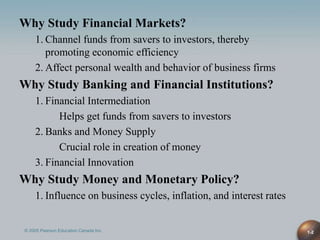 Money banking add financial markets is a foundation of financial system ...