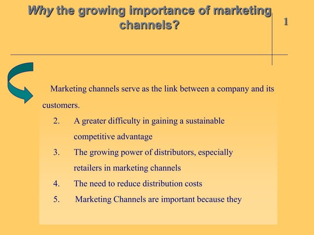 Why the growing importance of marketing channels | PPT | Free Download
