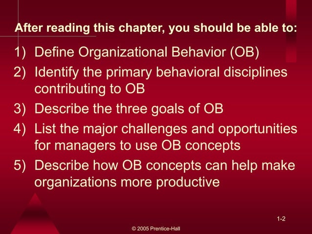 ch01.ppt organisational behaviour presentations | PPT