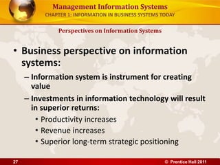 Management information system, Chapter 1 | PPT