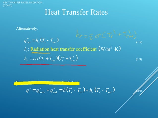 Heat transfer course : physical origins and rate equations | PPT ...