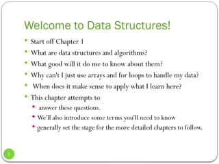 Chapter one data structure and algorithm s | PPTX