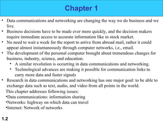 Lecture of computer communication and networks chapter 1 | PPT