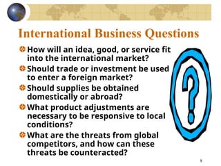 INTRODUCTION TO INTERNATIONAL BUSINESS MGT | PPT