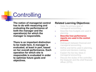 Managerial Accounting (also called manag | PPT