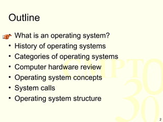 operating systems first unit introduction | PPT