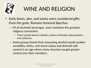 History of alcohol drinks beer and wine. | PPT