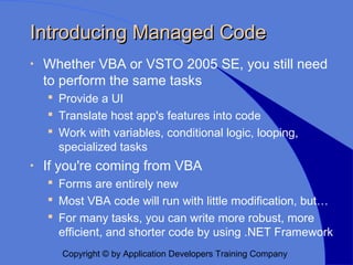 Getting Started with VSTO | PPT