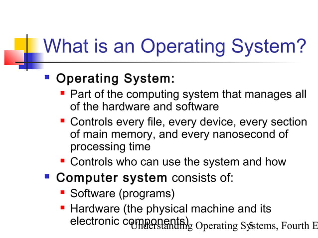 Ch01 introducing operating systems | PPT