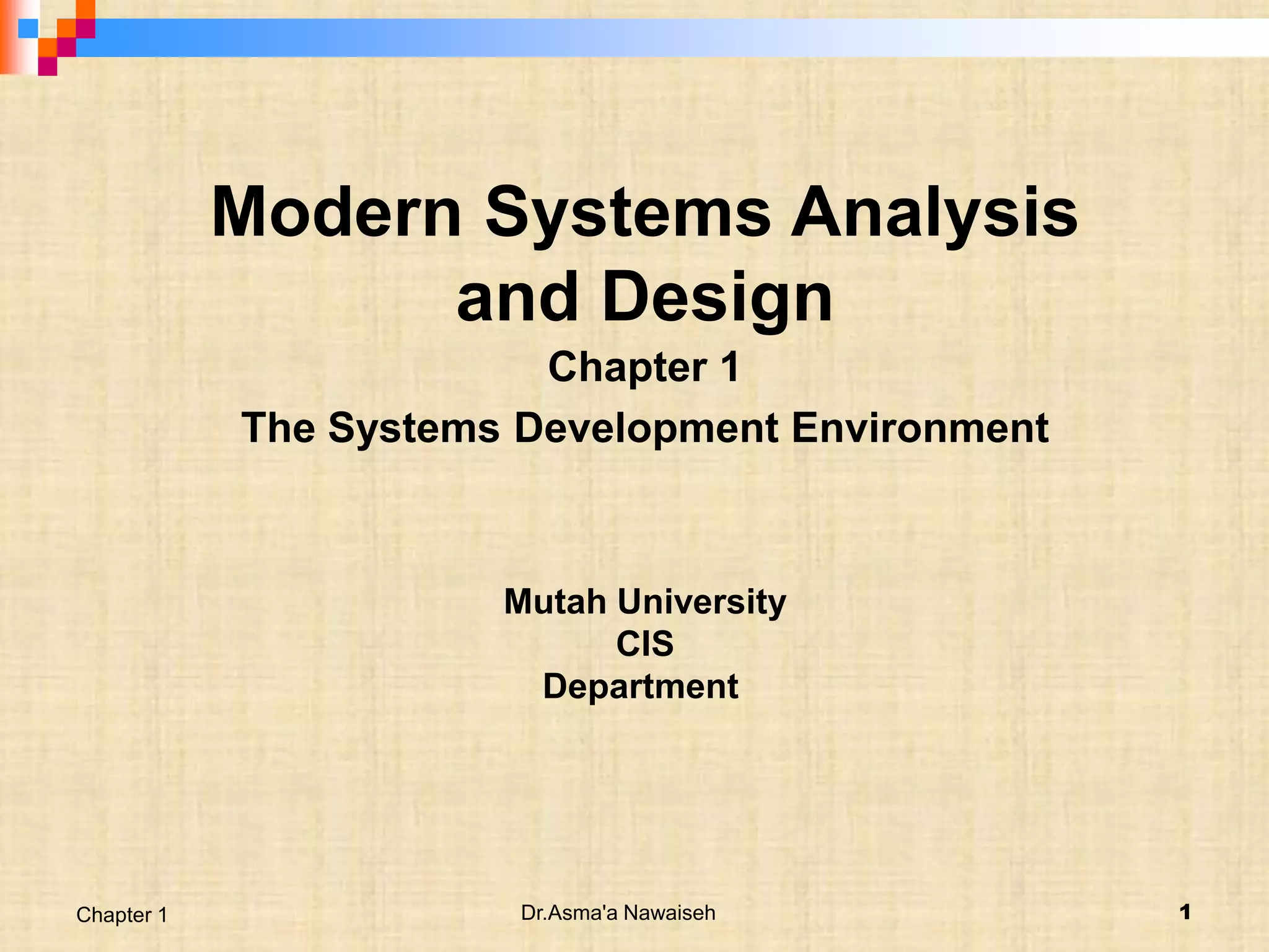 Ch01 the systems development environment | PPT