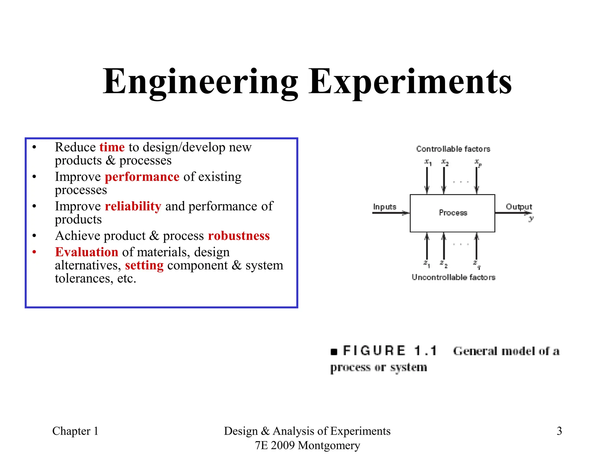 Design and Analysis of Engineering Experiments | PPTX