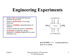Design and Analysis of Engineering Experiments | PPTX