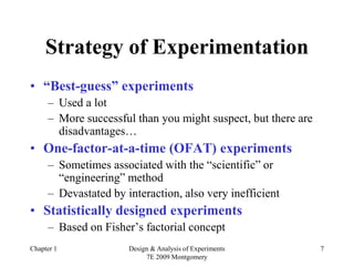 Design and Analysis of Engineering Experiments | PPTX