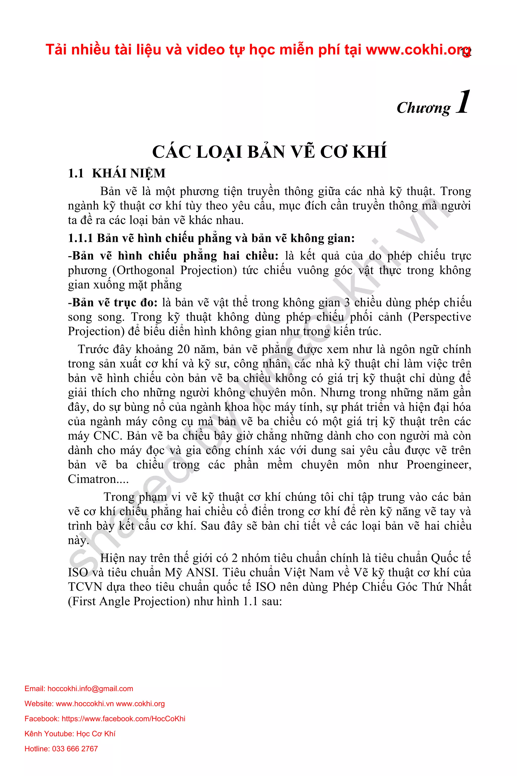 ve ky thuat co khi le khanh dien 136 trang Chuong 01-1 | PDF