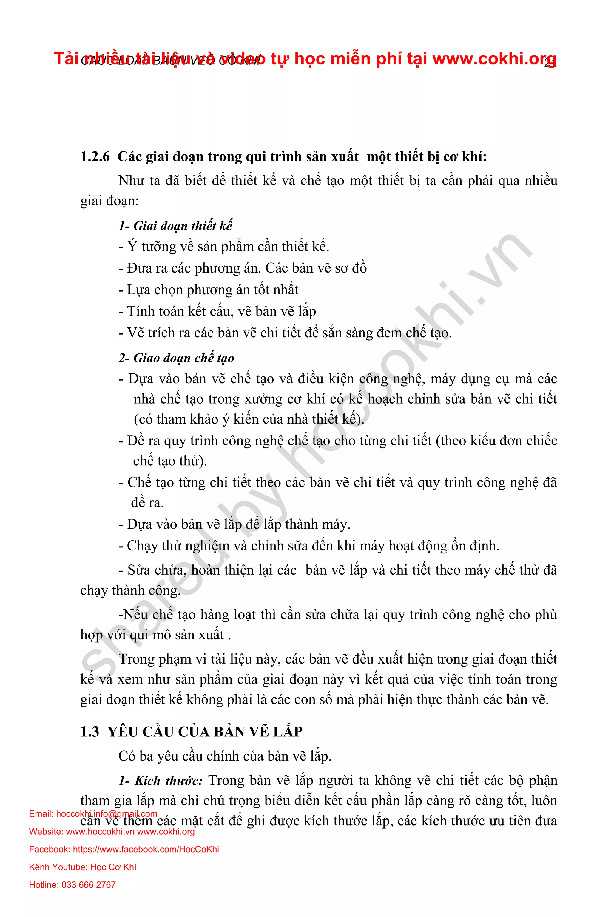 ve ky thuat co khi le khanh dien 136 trang Chuong 01-1 | PDF