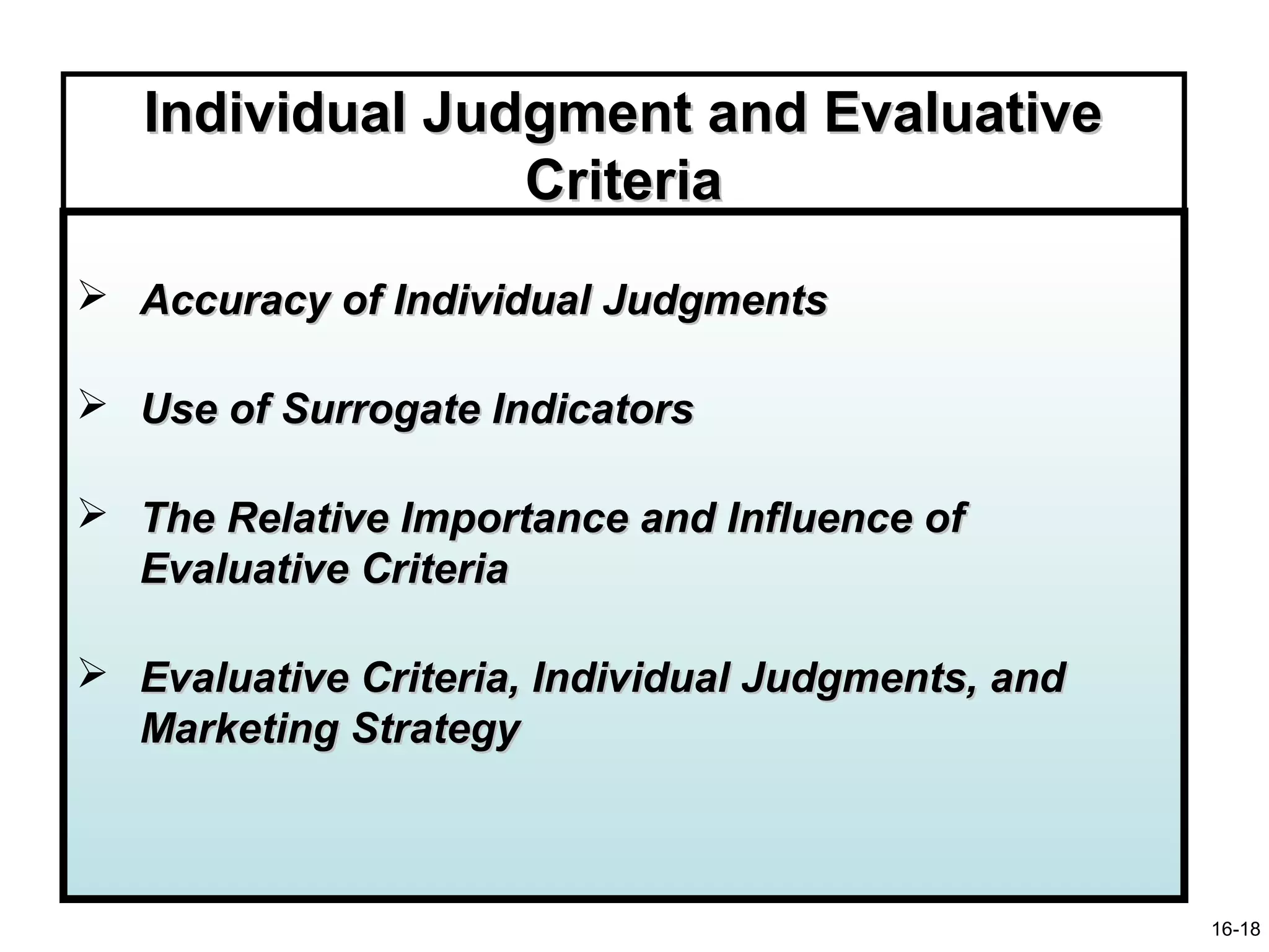 Ch016 alternative evaluation and selection | PPT