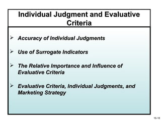 Ch016 alternative evaluation and selection | PPT