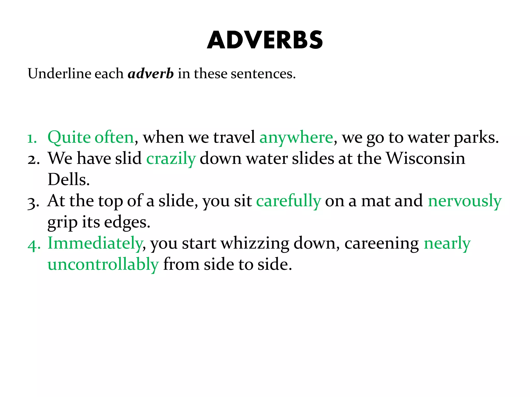 Ch 01 (adjectives, verbs, adverbs, prepositions, conjuntions ...