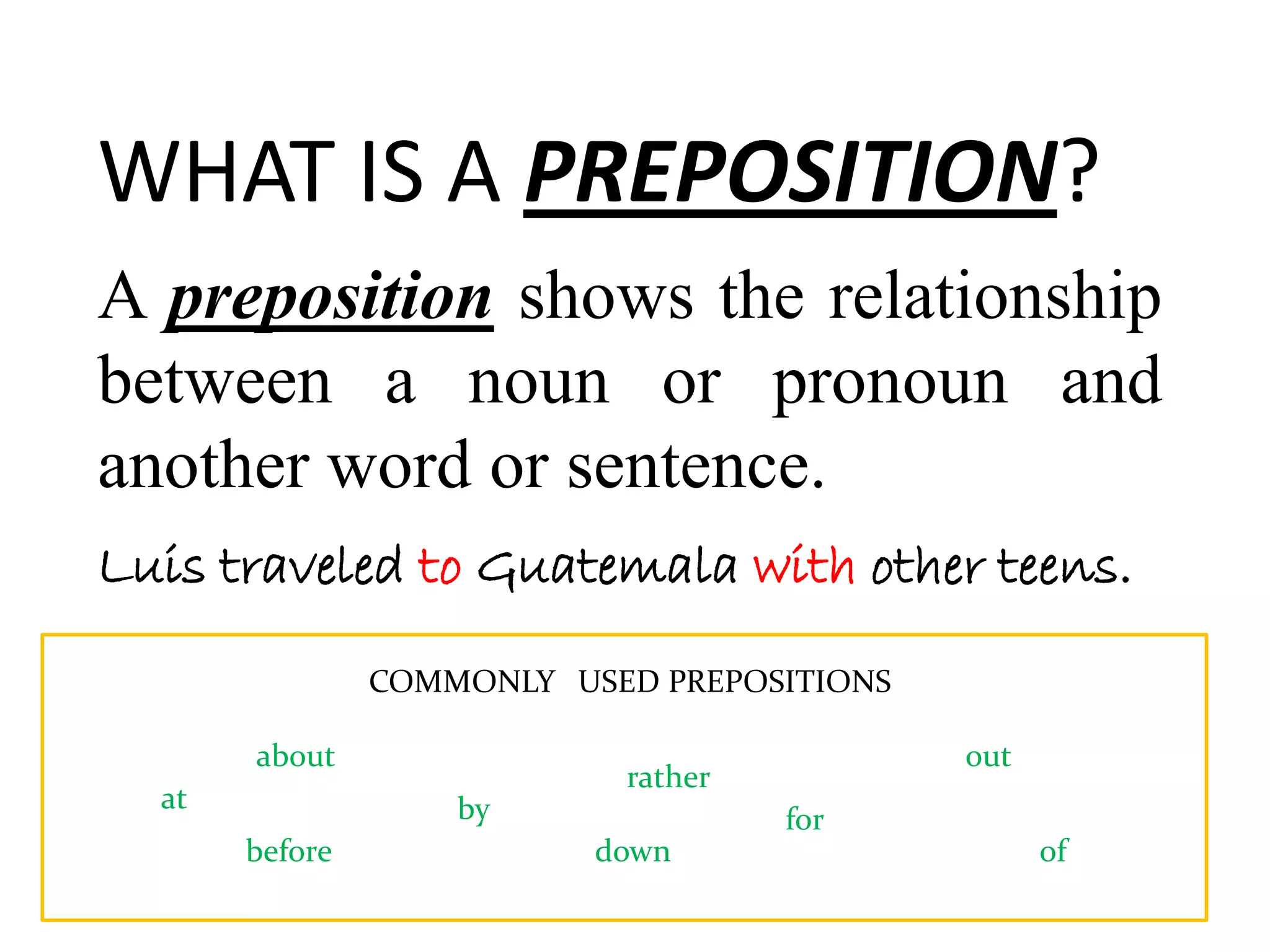 Ch 01 (adjectives, verbs, adverbs, prepositions, conjuntions ...