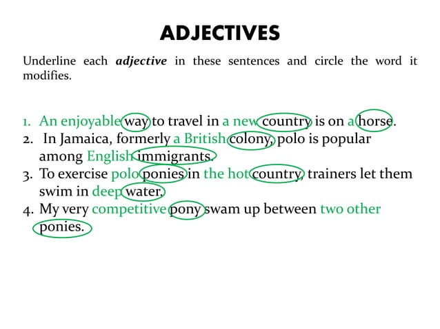 Ch 01 (adjectives, verbs, adverbs, prepositions, conjuntions ...